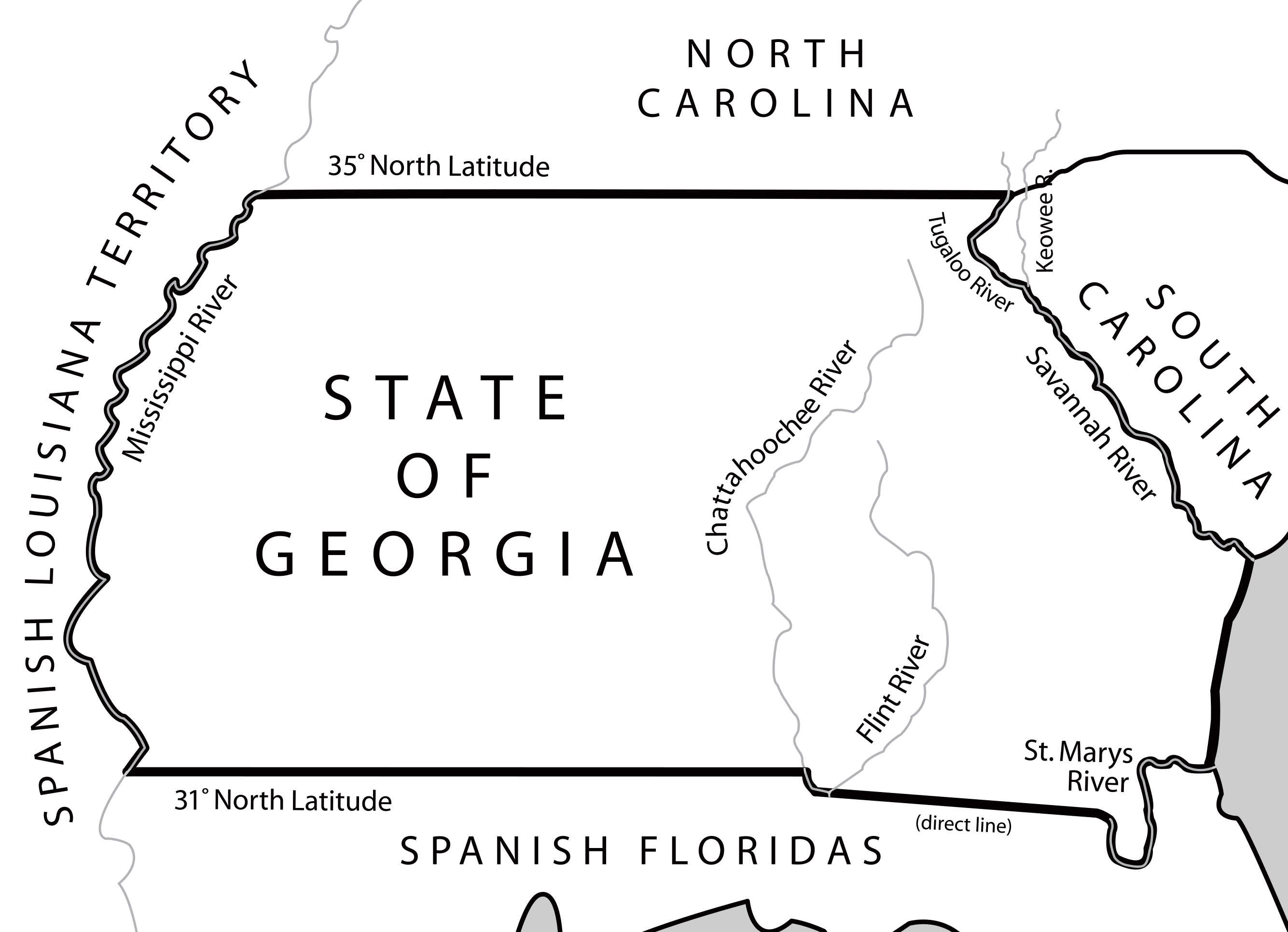 Georgia State Boundaries, 1783 - New Georgia Encyclopedia