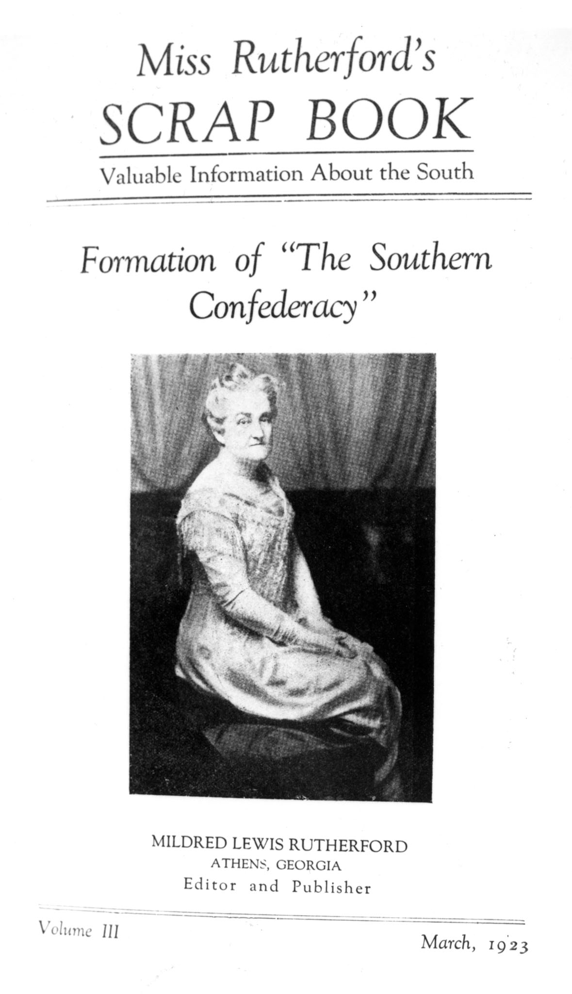 Mildred Lewis Rutherford - New Georgia Encyclopedia